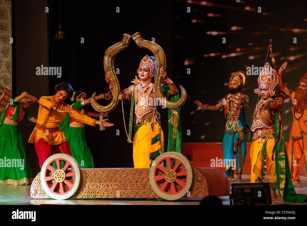 New Delhi, India. 19th Oct, 2023. Rama seen breaking Shiva's bow during ...