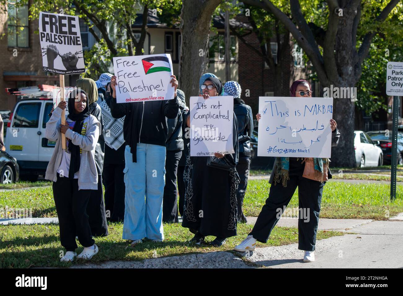 Minneapolis, Minnesota. March for Palestine. Thousands of people ralliy ...