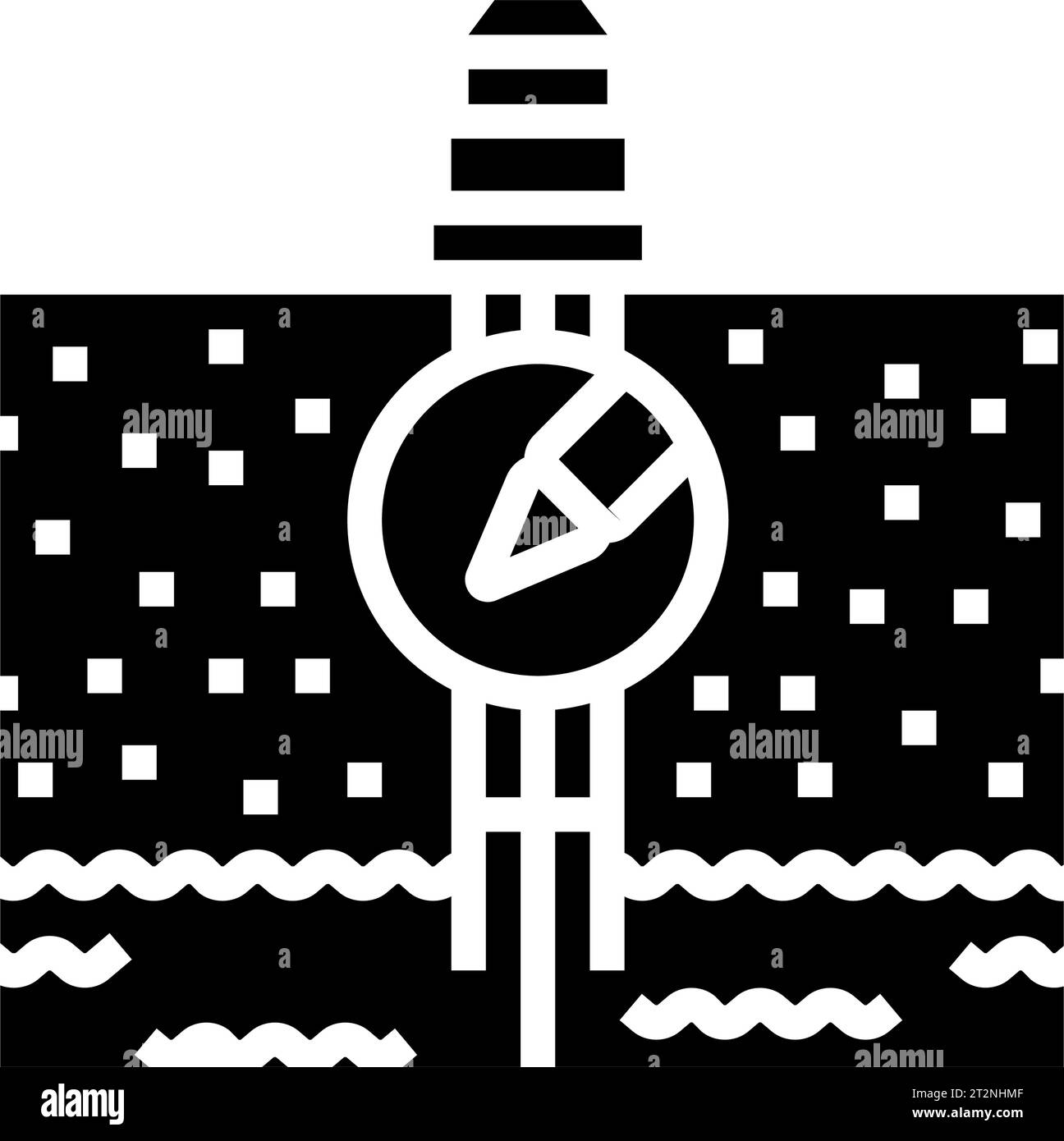water resource management hydrogeologist glyph icon vector illustration ...