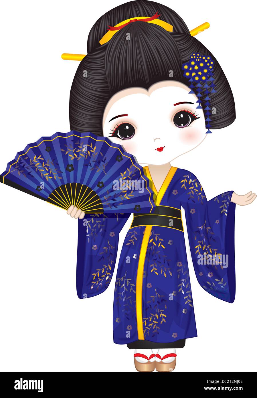 Beautiful girl in japanese Stock Vector Images - Alamy