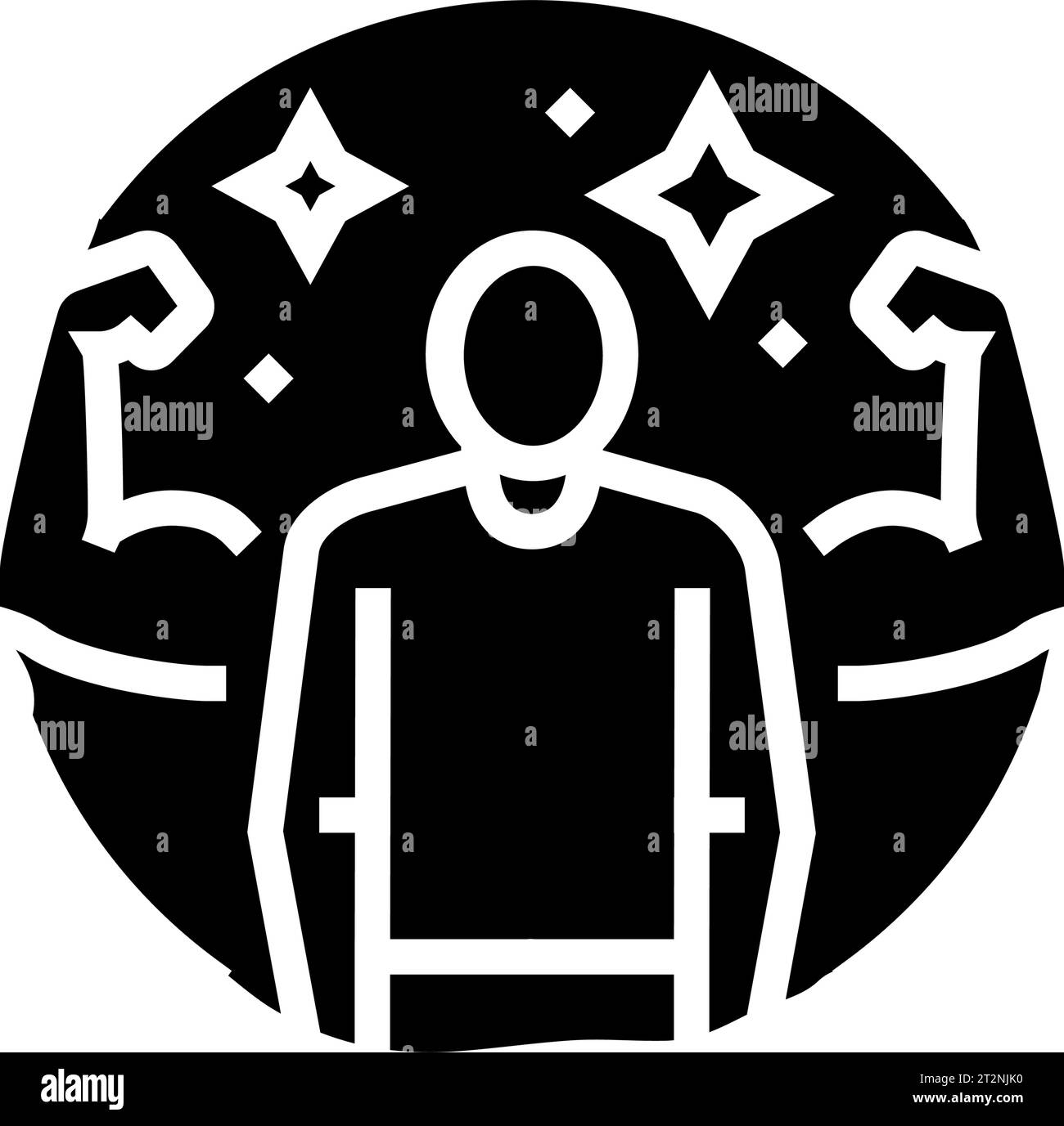 self confidence motivation glyph icon vector illustration Stock Vector ...