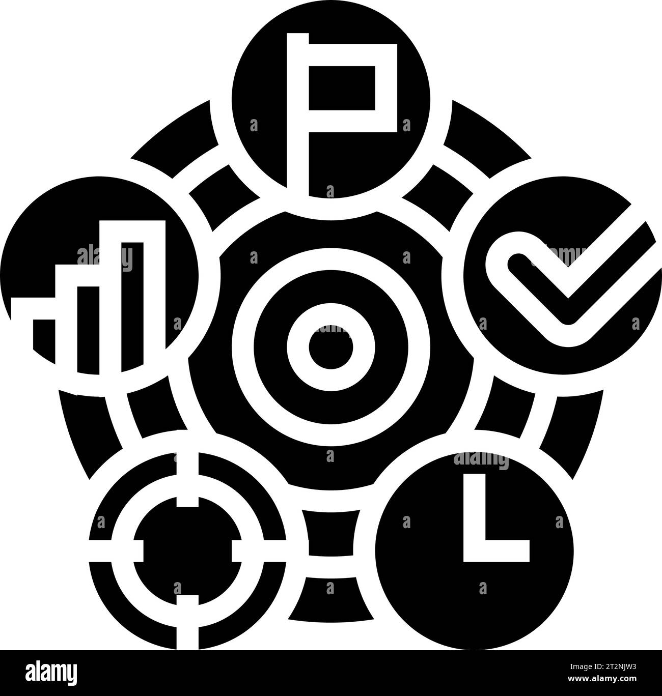 smart goals motivation glyph icon vector illustration Stock Vector ...