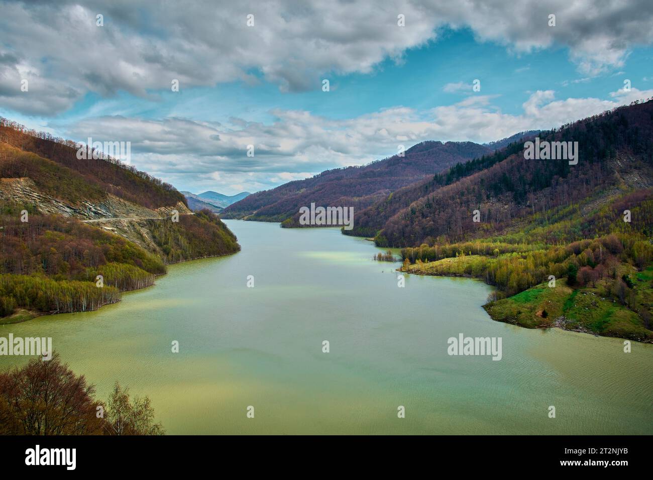 beautiful spring landscape on Lake Siriu Stock Photo - Alamy
