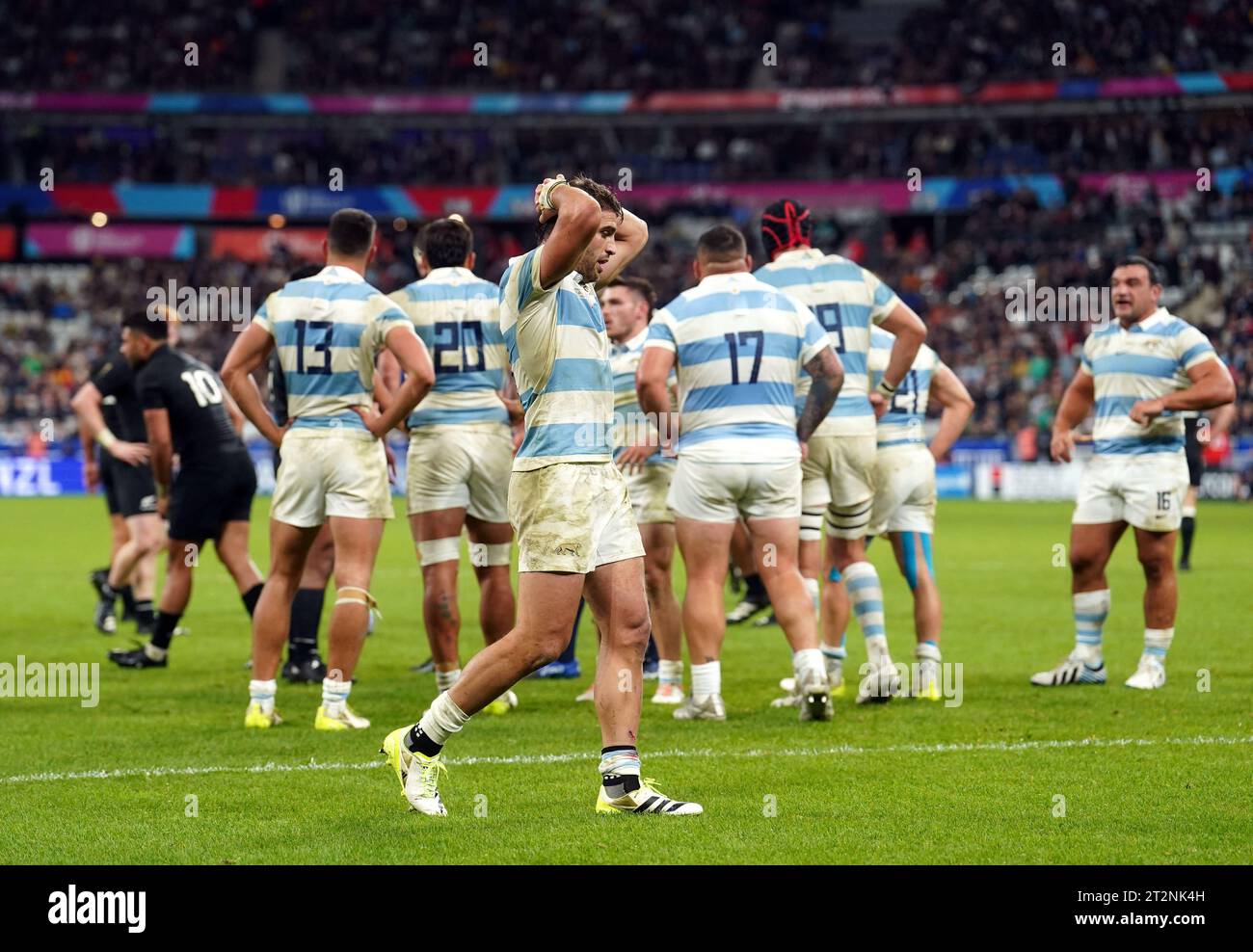 Argentina's Juan Mallia dejected during the Rugby World Cup 2023 semi ...