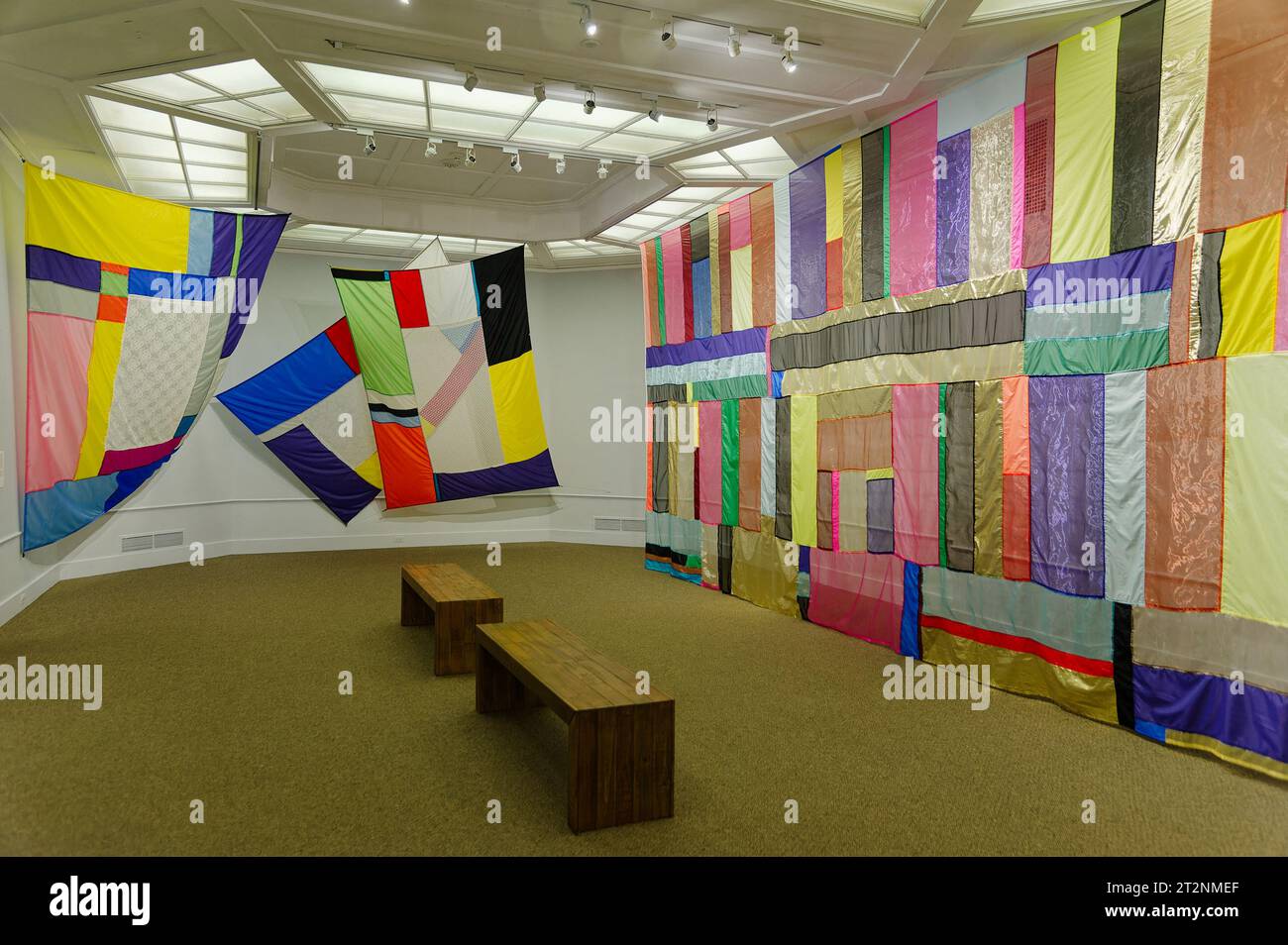 Rachel Hayes from Oklahoma colorful textile exhibit on display at the ...