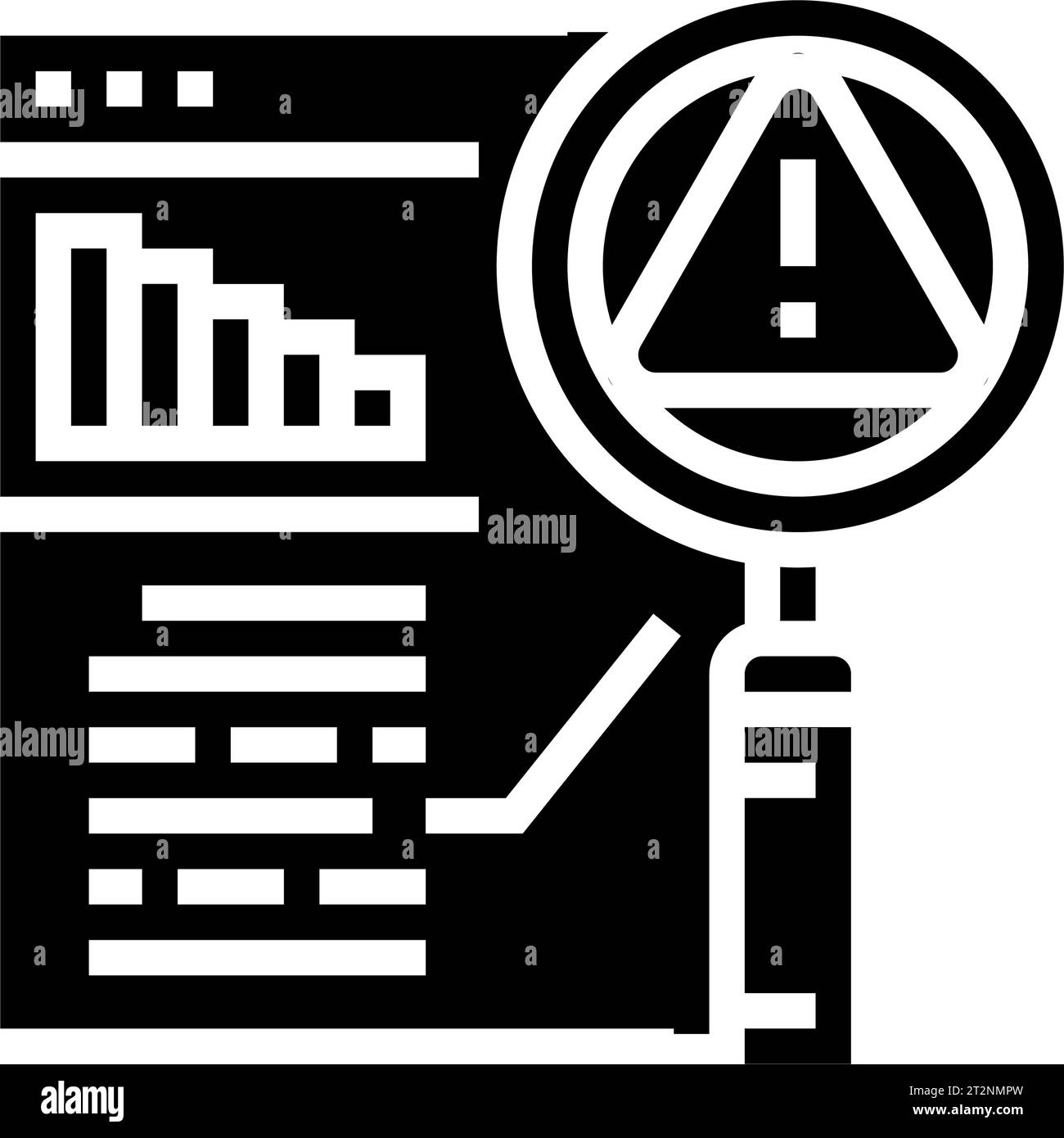 analysis risk glyph icon vector illustration Stock Vector Image & Art ...