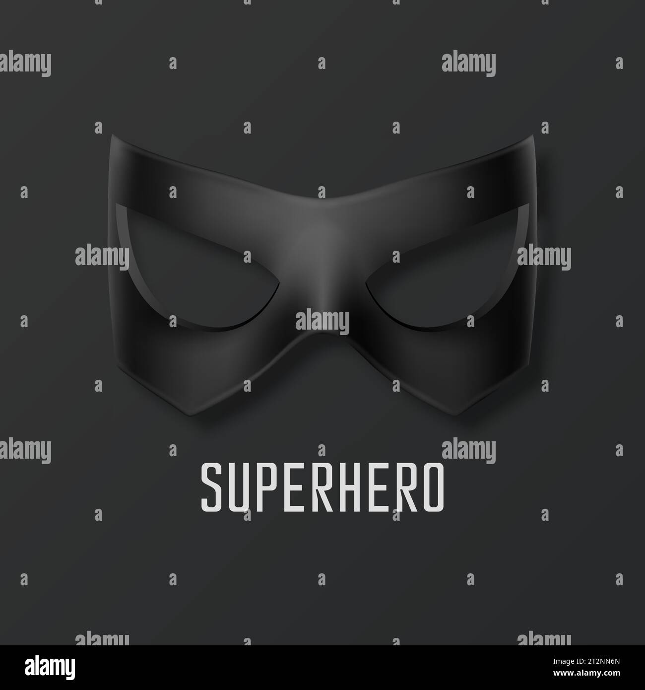 Vector Black Super Hero Mask. Face Character, Superhero Comic Book Mask ...