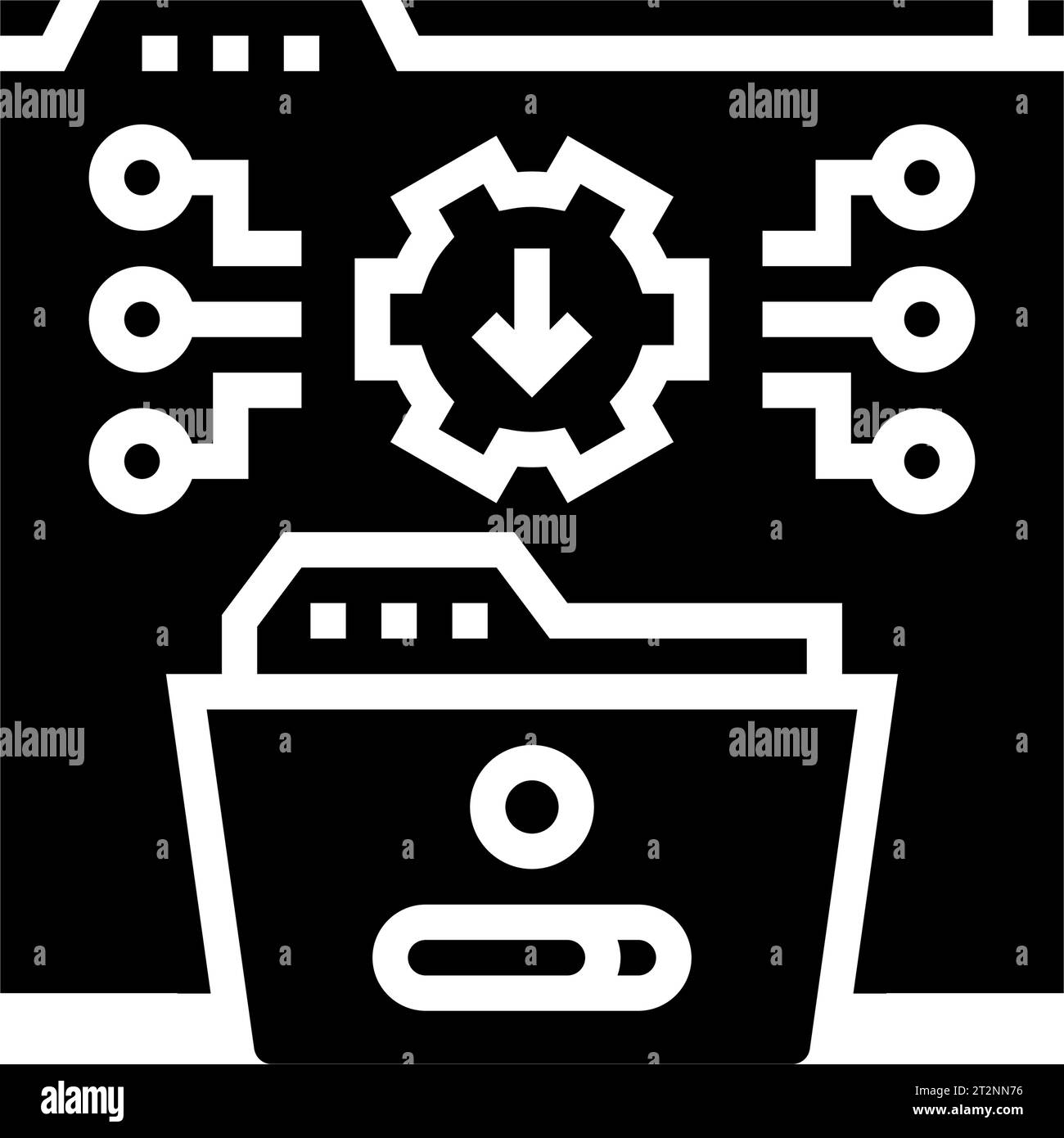 system integration analyst glyph icon vector illustration Stock Vector ...