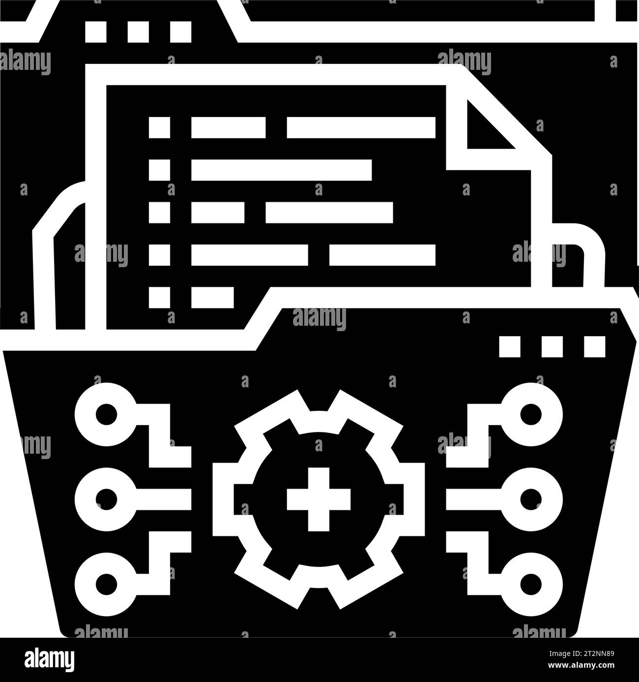 system documentation analyst glyph icon vector illustration Stock ...