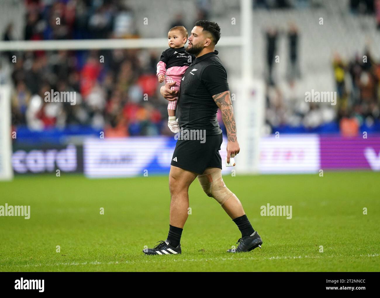 New Zealand's Tyrel Lomax after the Rugby World Cup 2023 semi final ...