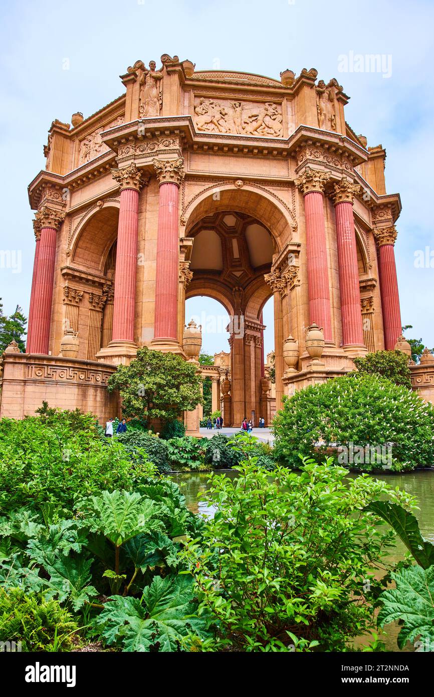 Open rotunda across green lagoon like a decaying ruin of ancient Rome ...