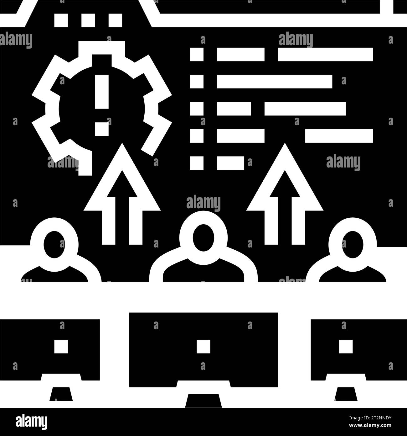requirement gathering analyst glyph icon vector illustration Stock ...
