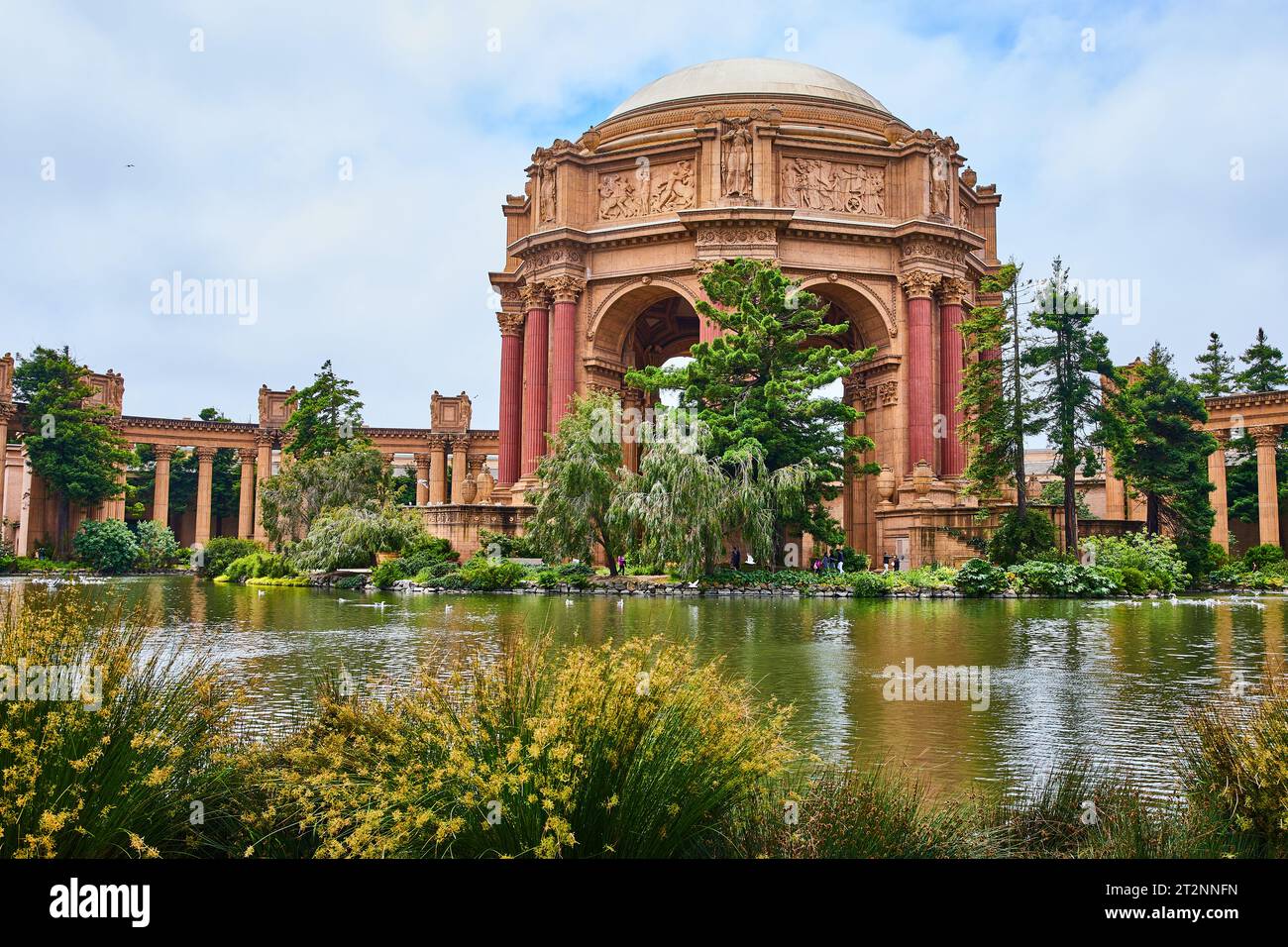 Open rotunda and colonnade pillars styled after ruins of Ancient Roman ...