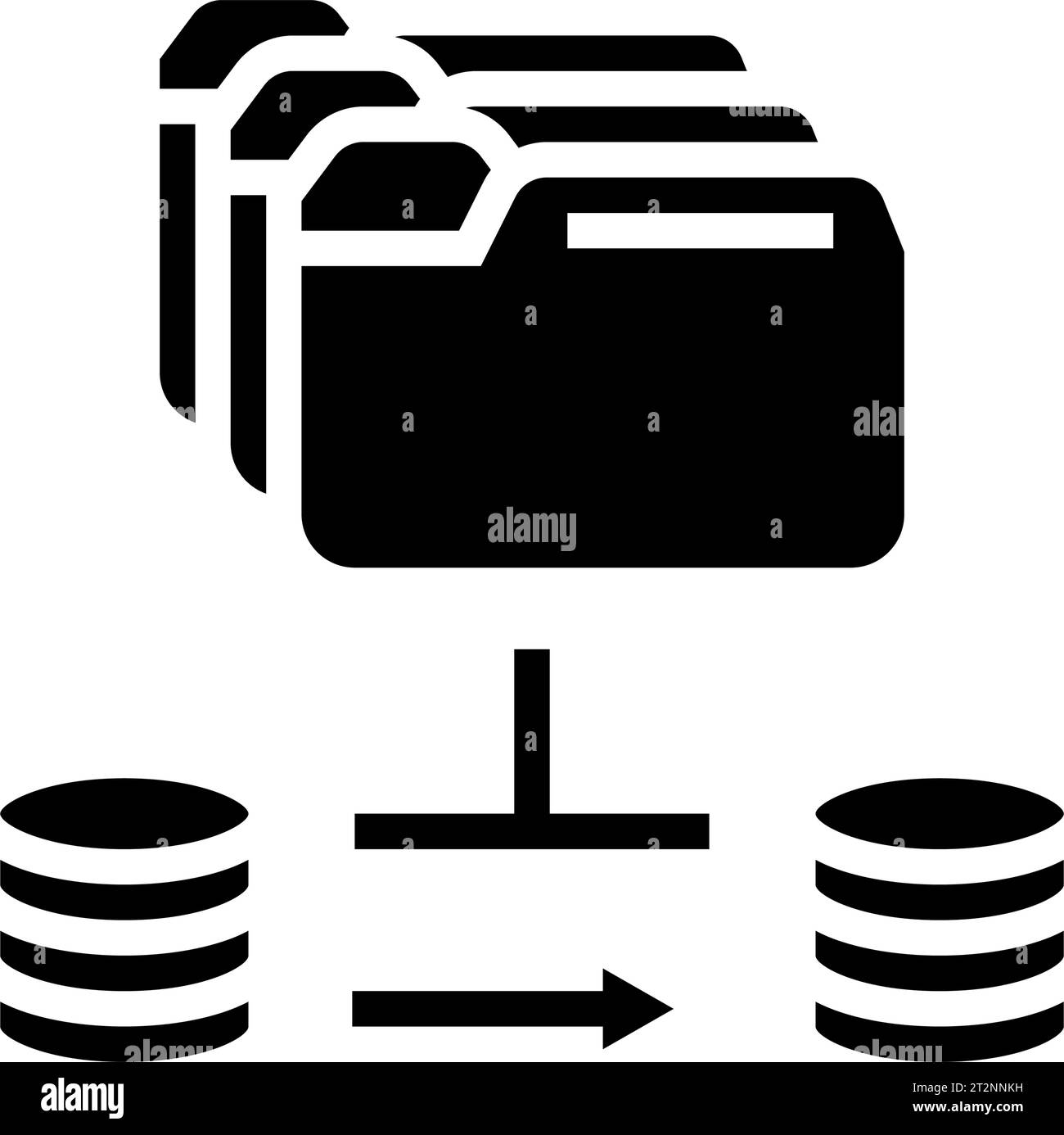 data migration analyst glyph icon vector illustration Stock Vector ...