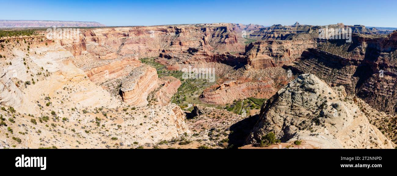 Aerial panoramic photograph from The Wedge, overlooking the San Rafael ...