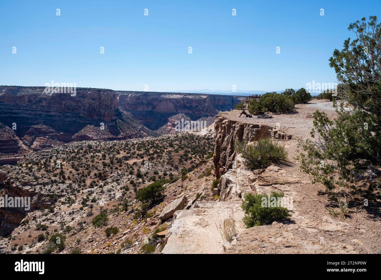 Photograph from The Wedge, overlooking the San Rafael River canyon ...