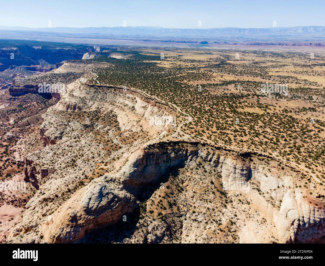 Aerial photograph from The Wedge, overlooking the San Rafael River ...