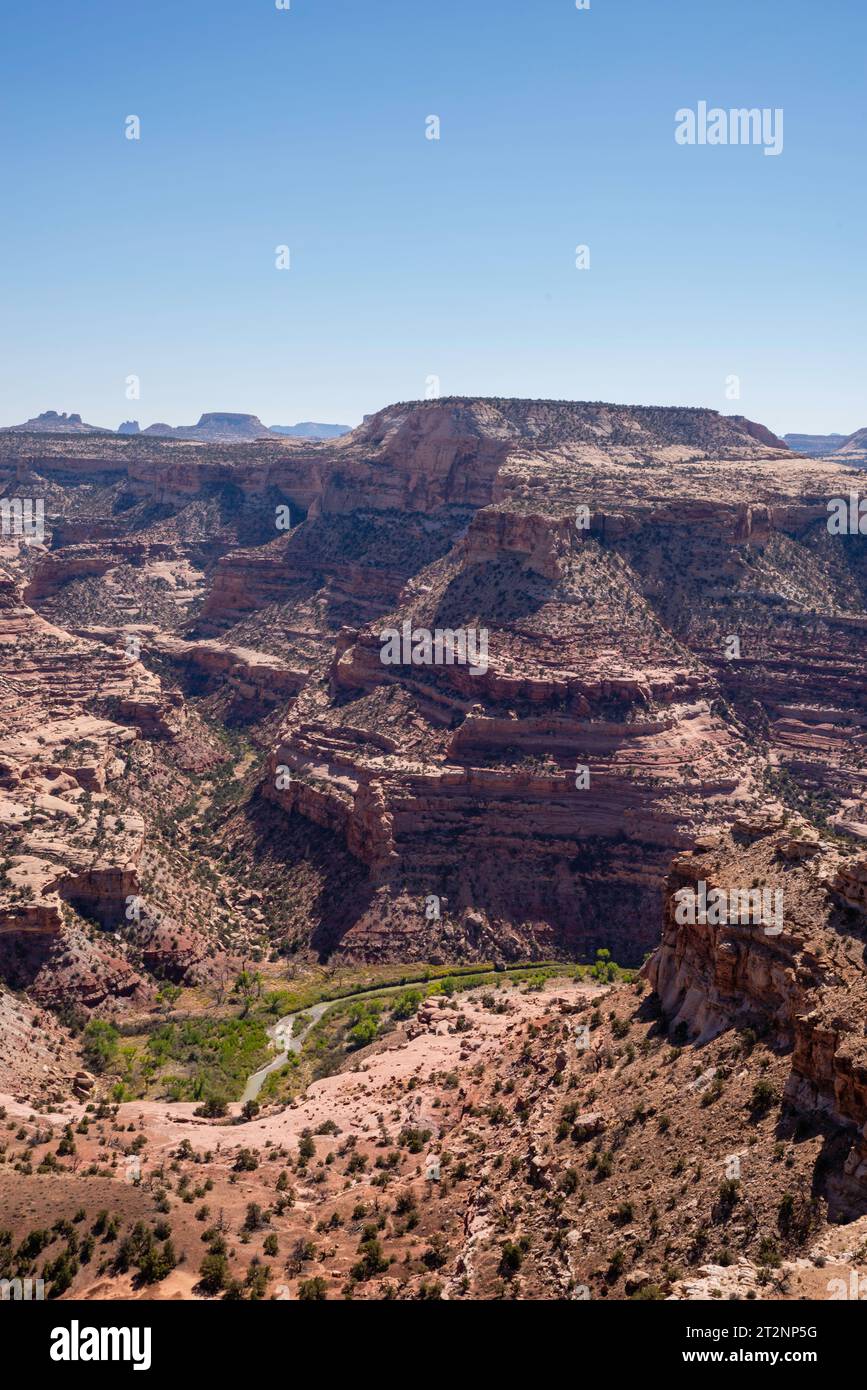 Photograph from The Wedge, overlooking the San Rafael River canyon ...