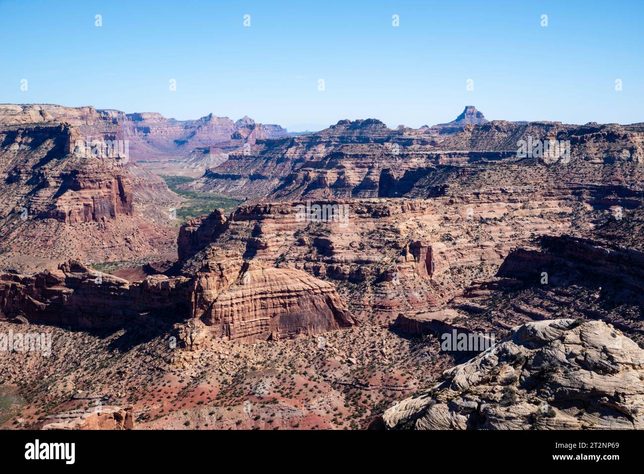 Photograph from The Wedge, overlooking the San Rafael River canyon ...