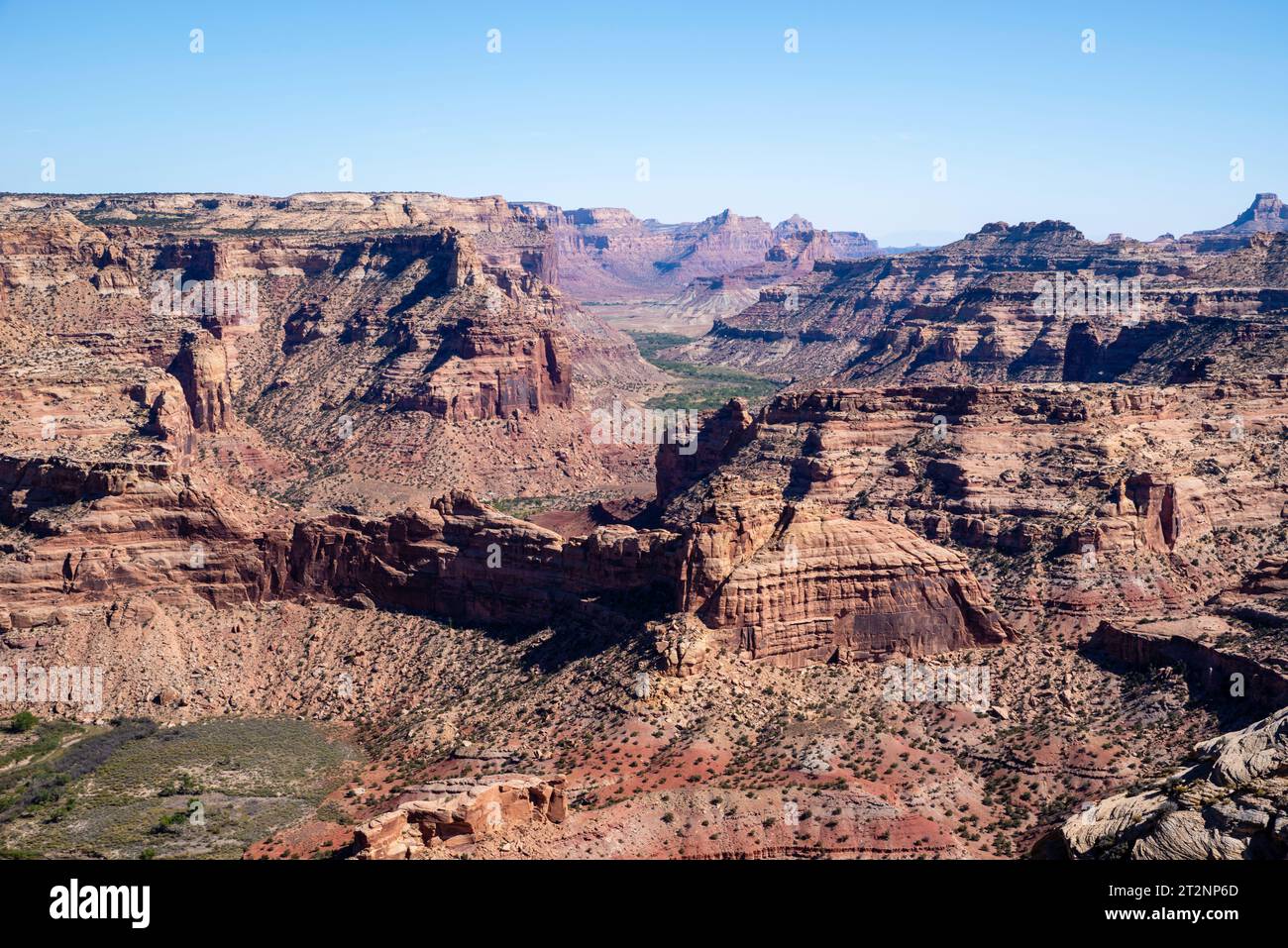 Photograph from The Wedge, overlooking the San Rafael River canyon ...