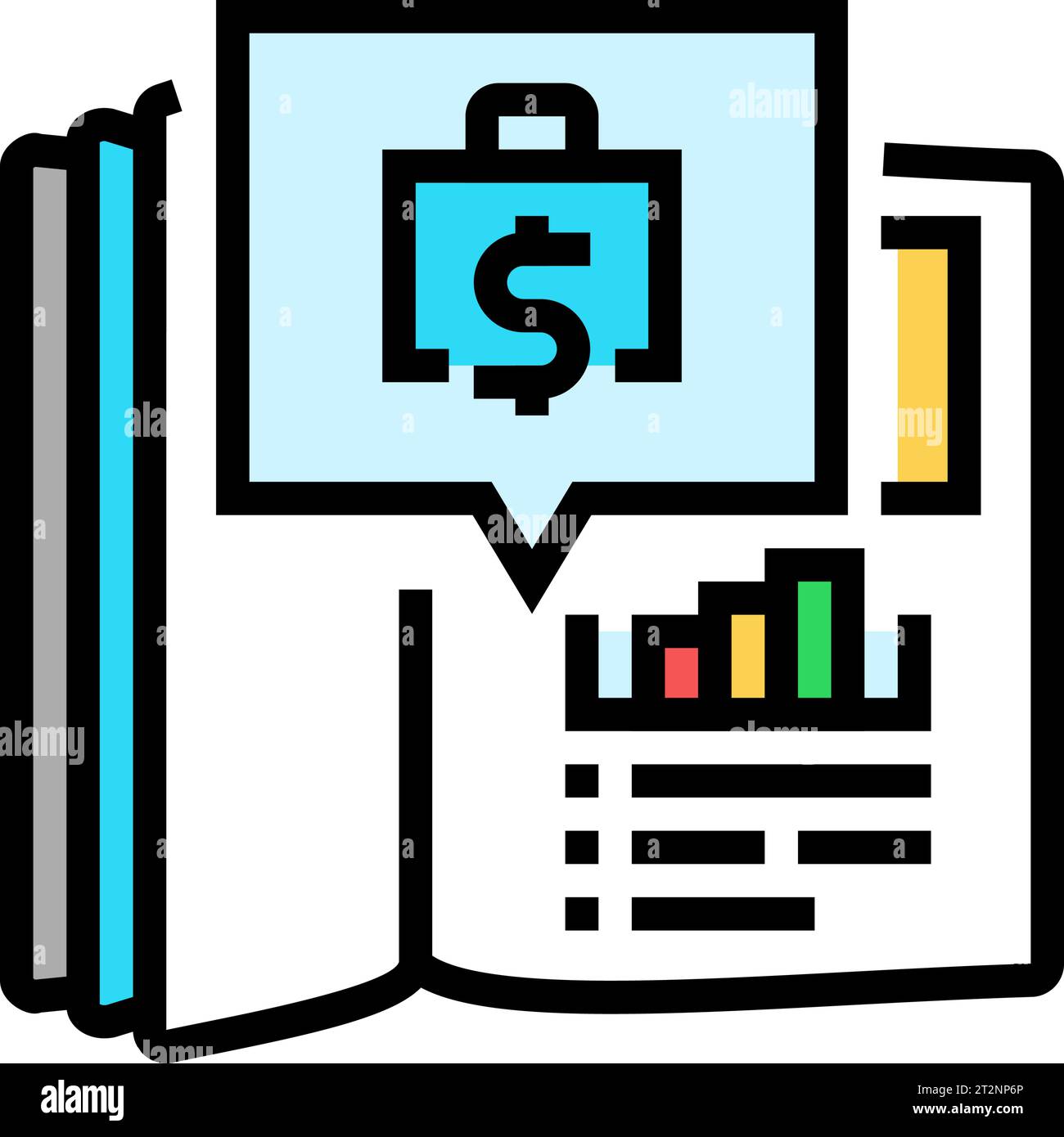 ledger book color icon vector illustration Stock Vector Image & Art - Alamy