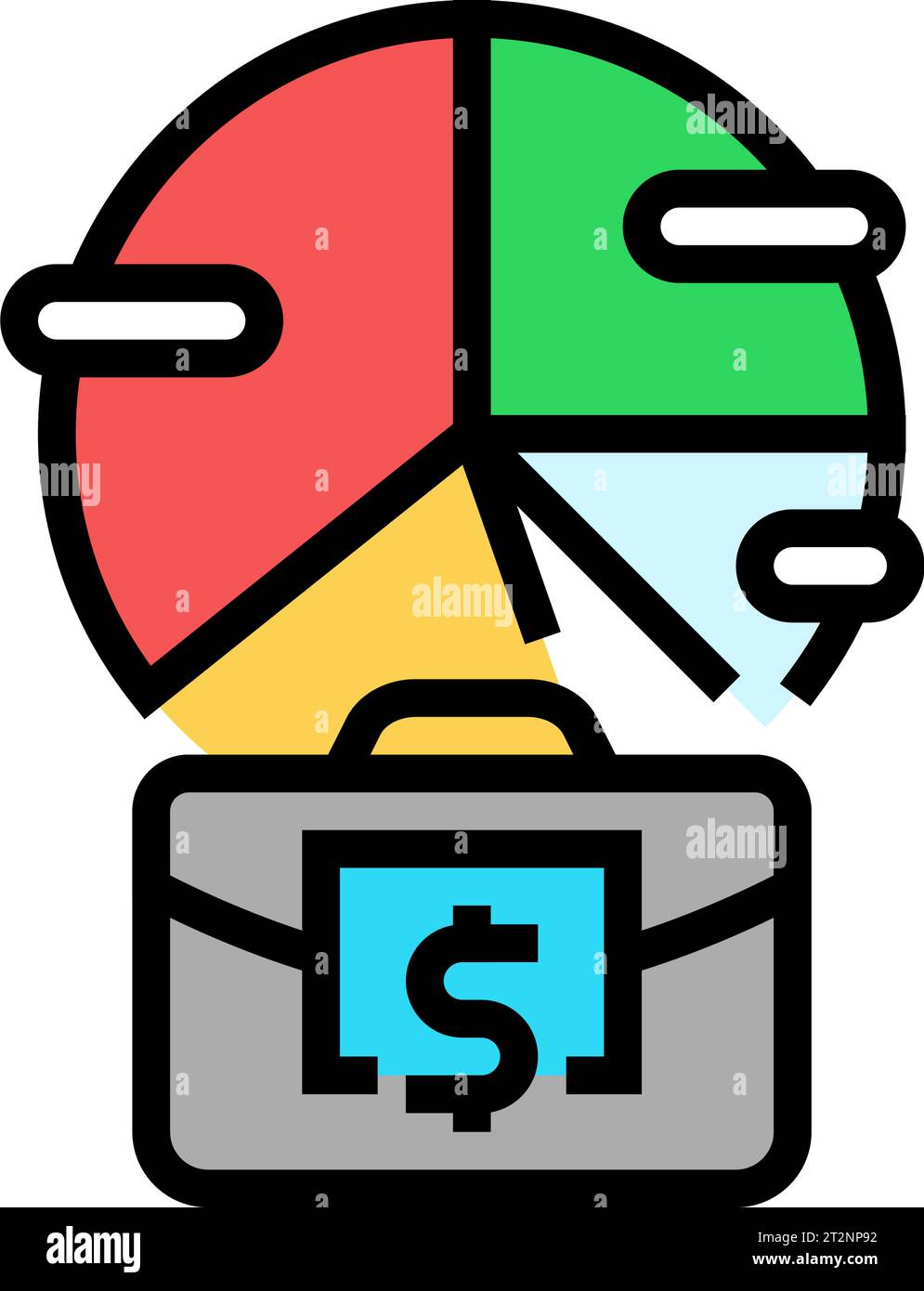 investment portfolio color icon vector illustration Stock Vector Image ...