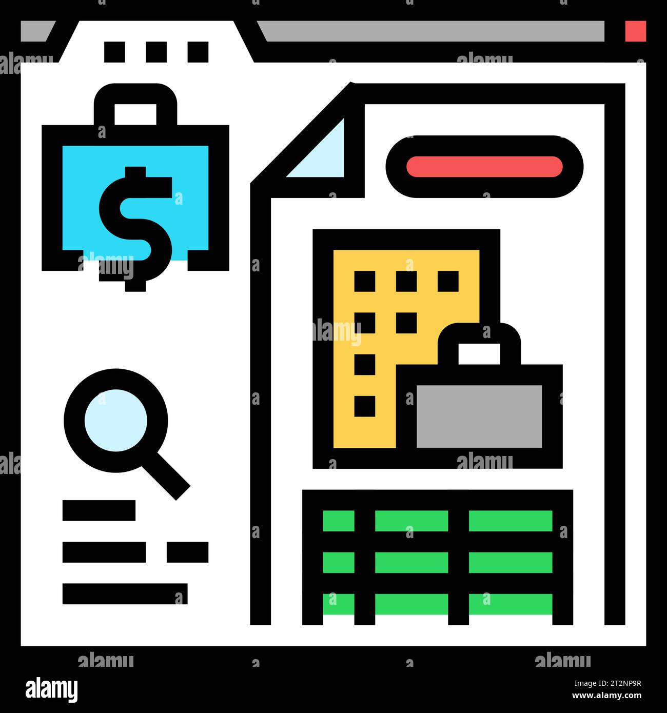 asset valuation color icon vector illustration Stock Vector Image & Art ...