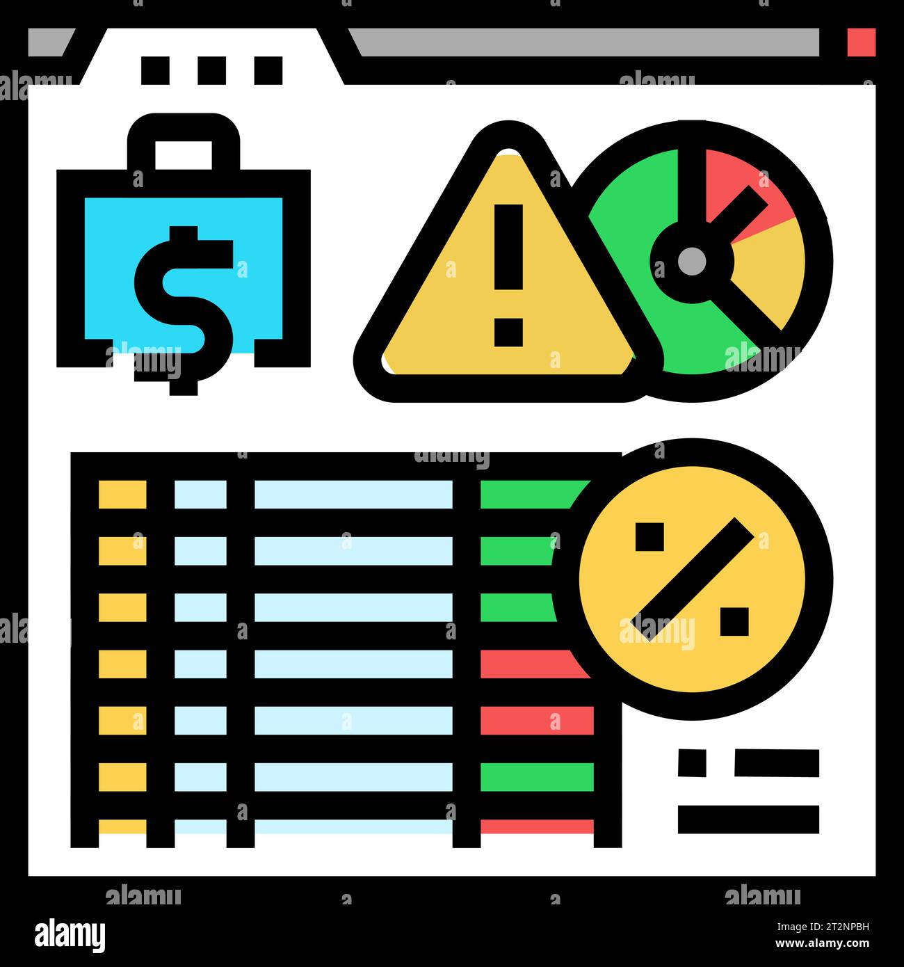 risk assessment color icon vector illustration Stock Vector Image & Art ...