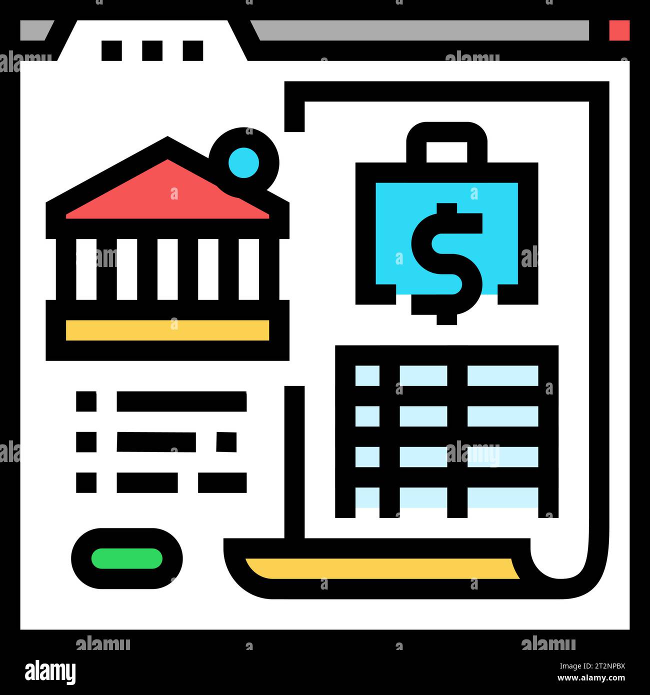bank reconciliation color icon vector illustration Stock Vector Image ...