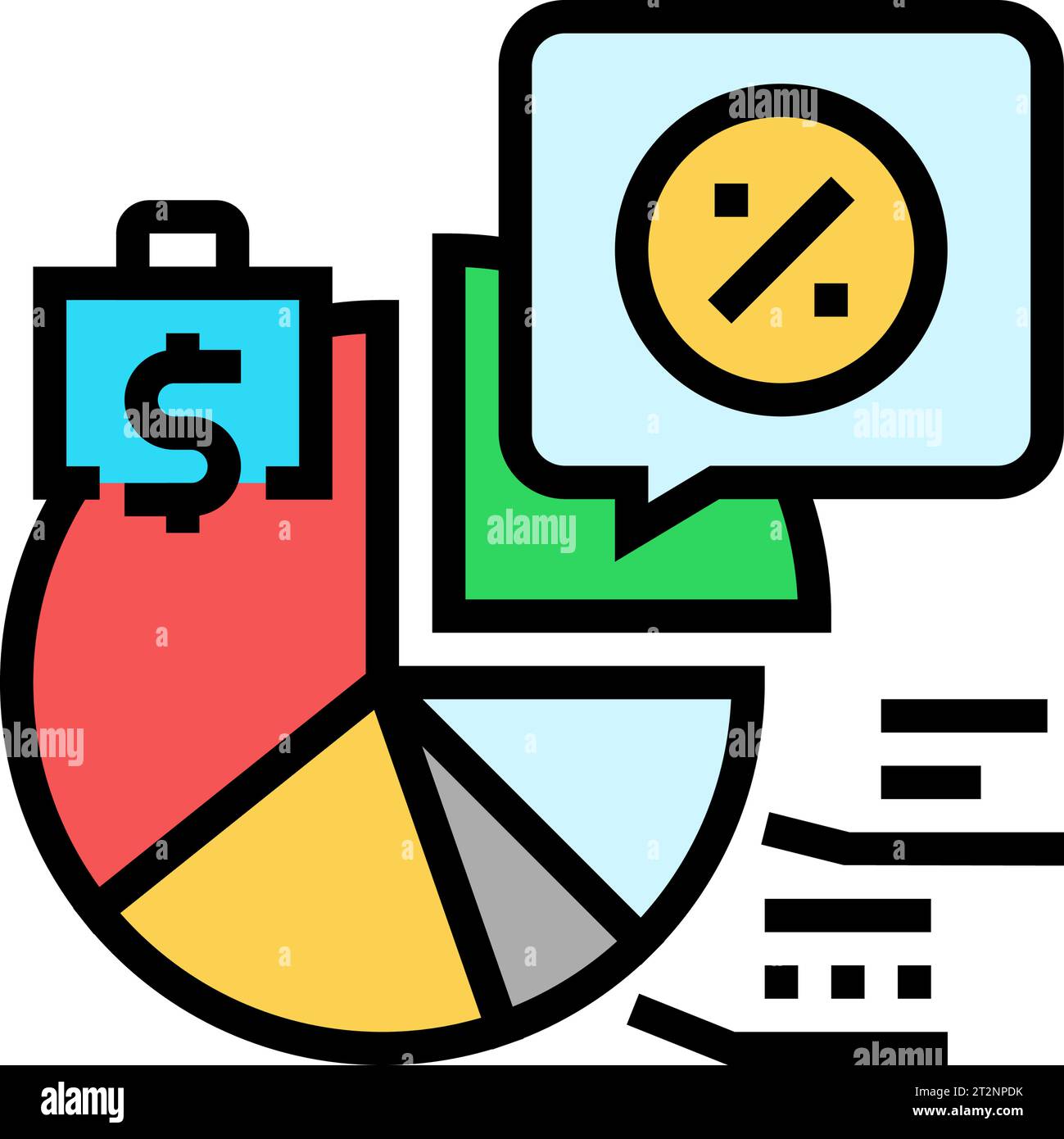 profit margin color icon vector illustration Stock Vector Image & Art ...