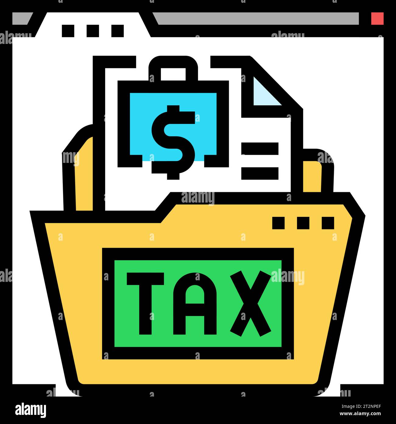 tax compliance color icon vector illustration Stock Vector Image & Art ...