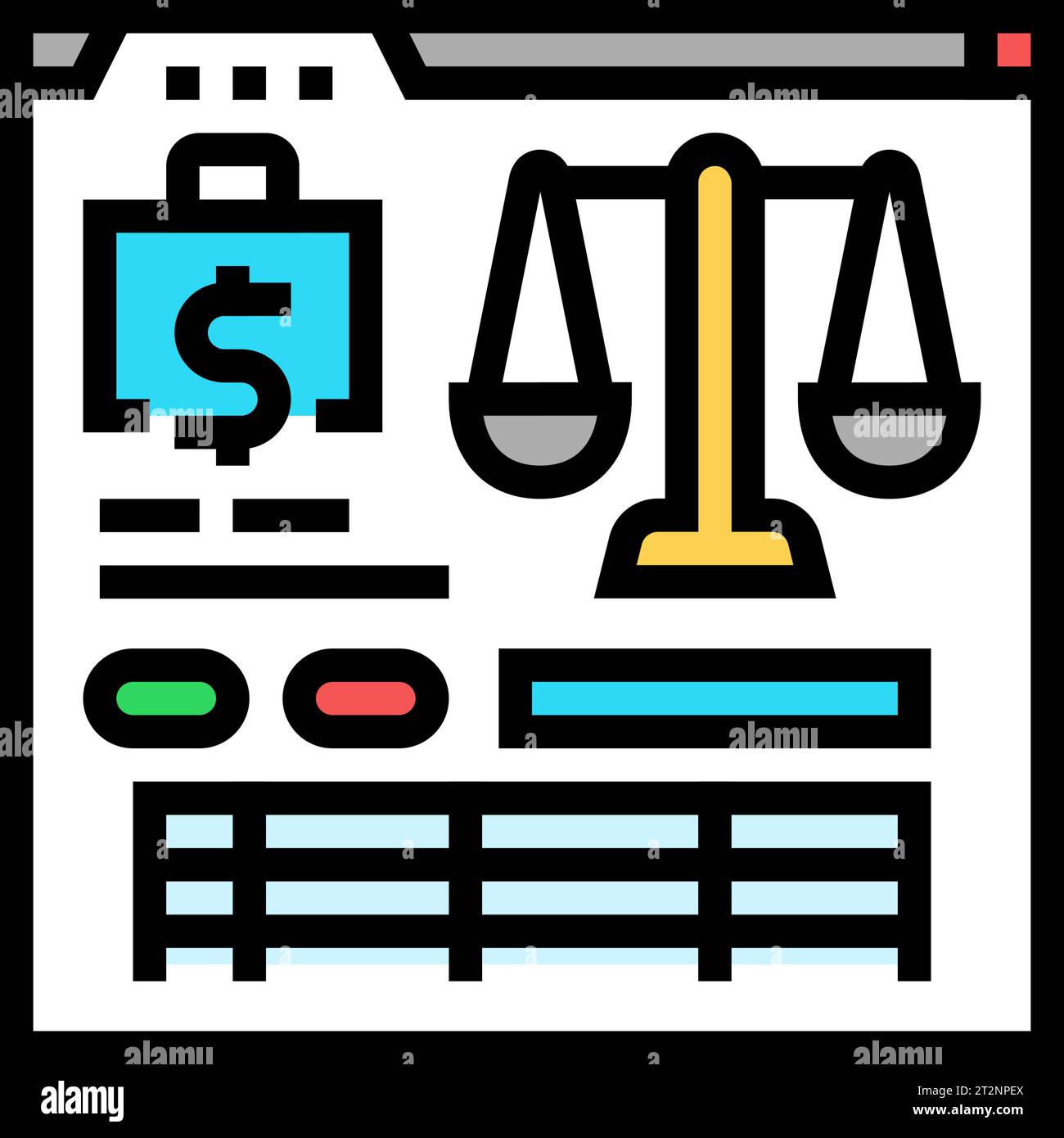 balance sheet color icon vector illustration Stock Vector Image & Art ...