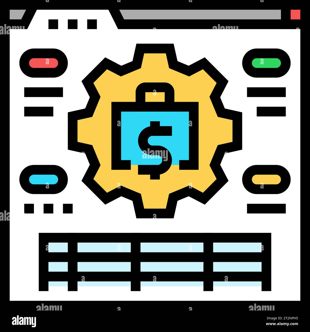 budget management color icon vector illustration Stock Vector Image ...