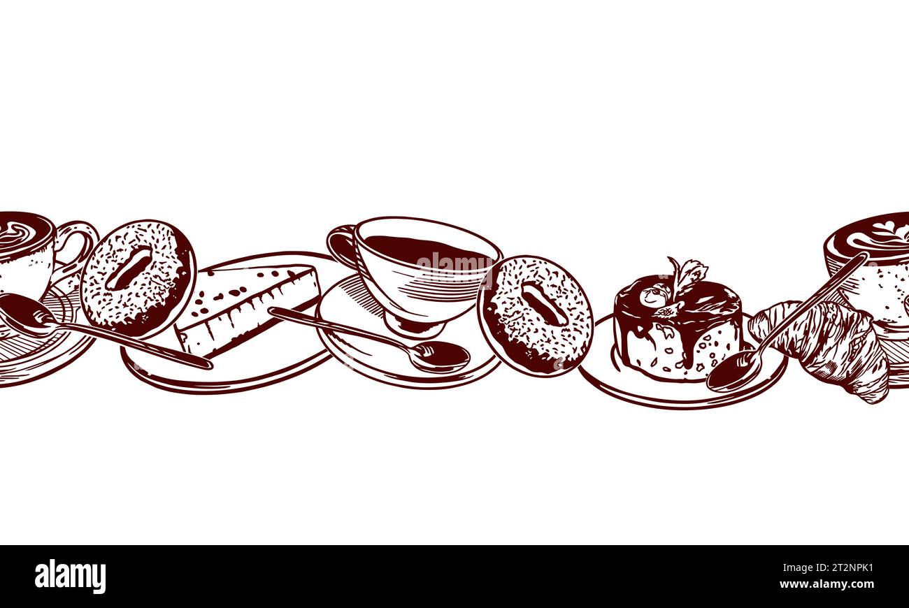 Border design cake illustration hi-res stock photography and images - Alamy