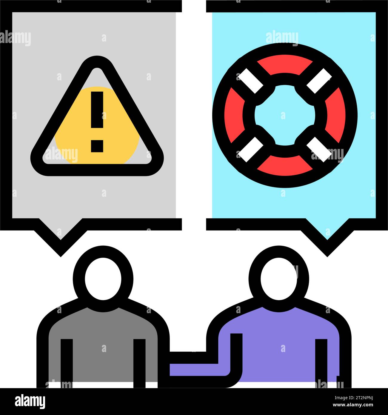 cyber victim support cyberbullying color icon vector illustration Stock ...