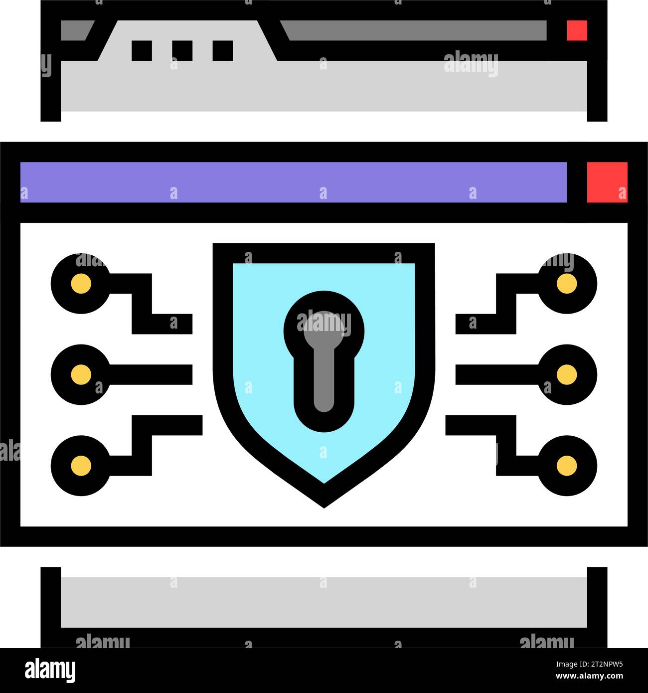 cybersecurity cyberbullying color icon vector illustration Stock Vector ...