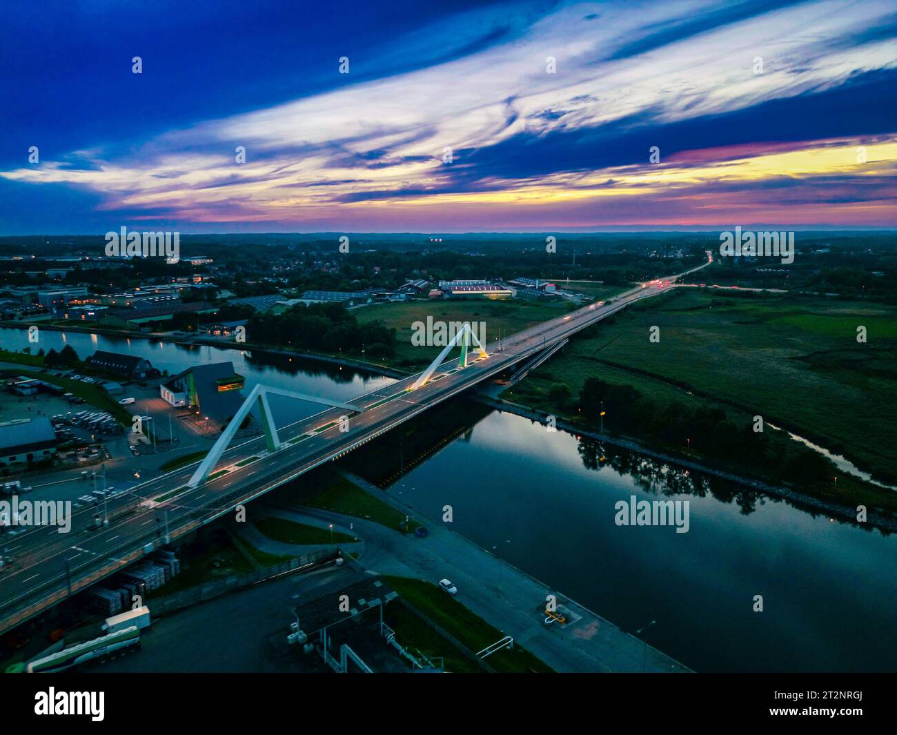Aerial cinematic sunset view silhouette hi-res stock photography and ...
