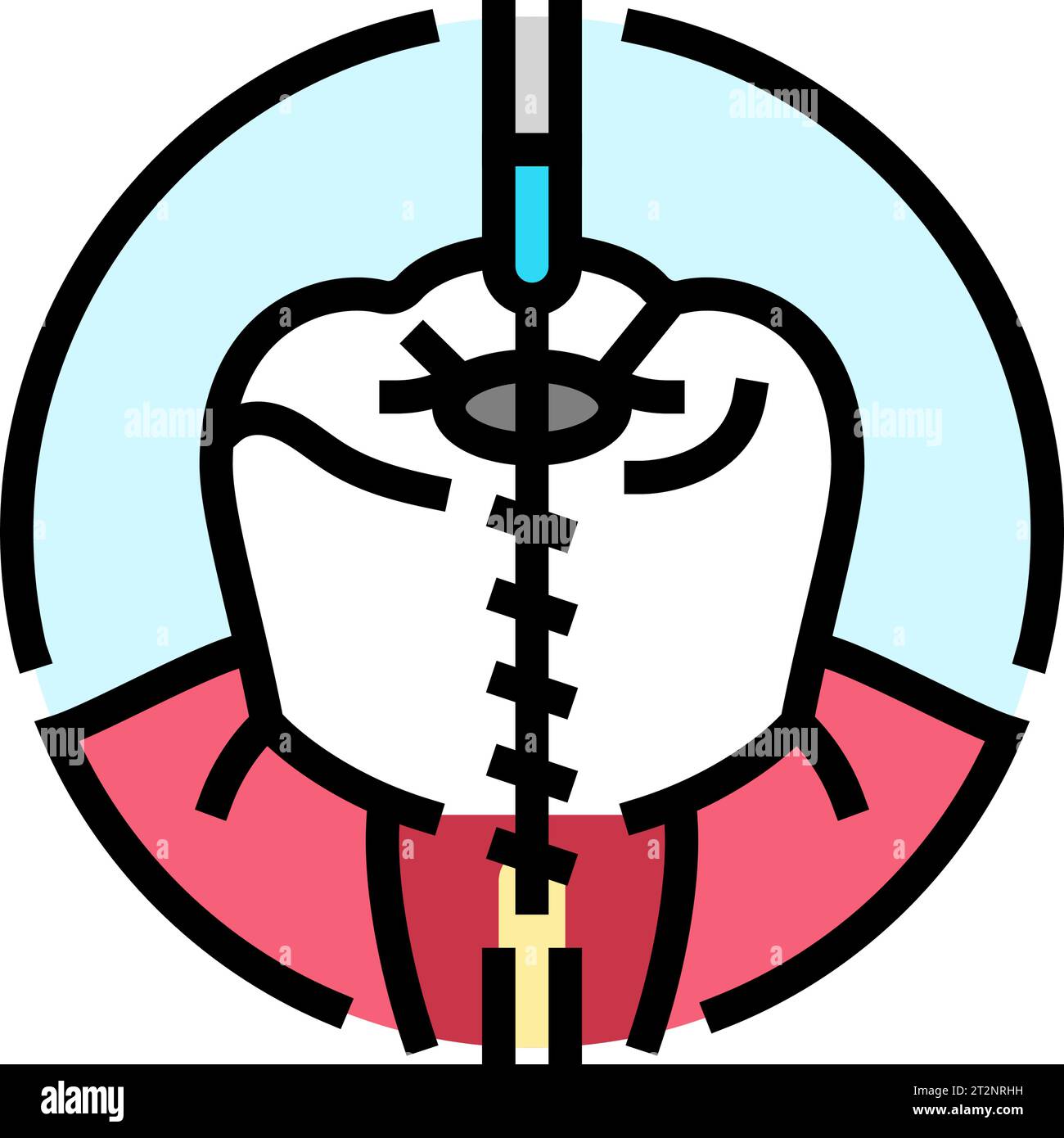 Root Canal Treatment Color Icon Vector Illustration Stock Vector Image And Art Alamy