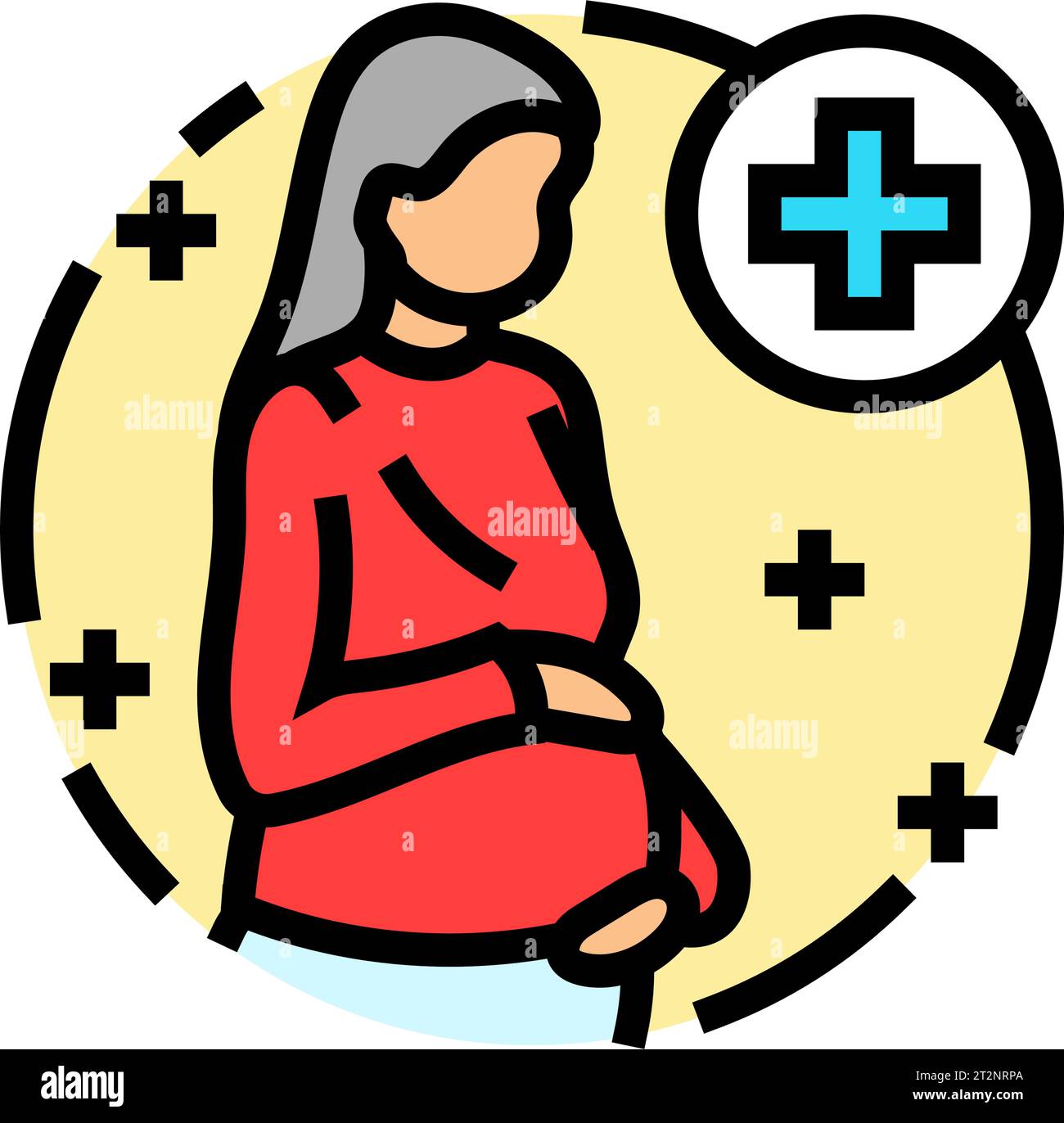 maternal health gynecologist color icon vector illustration Stock ...
