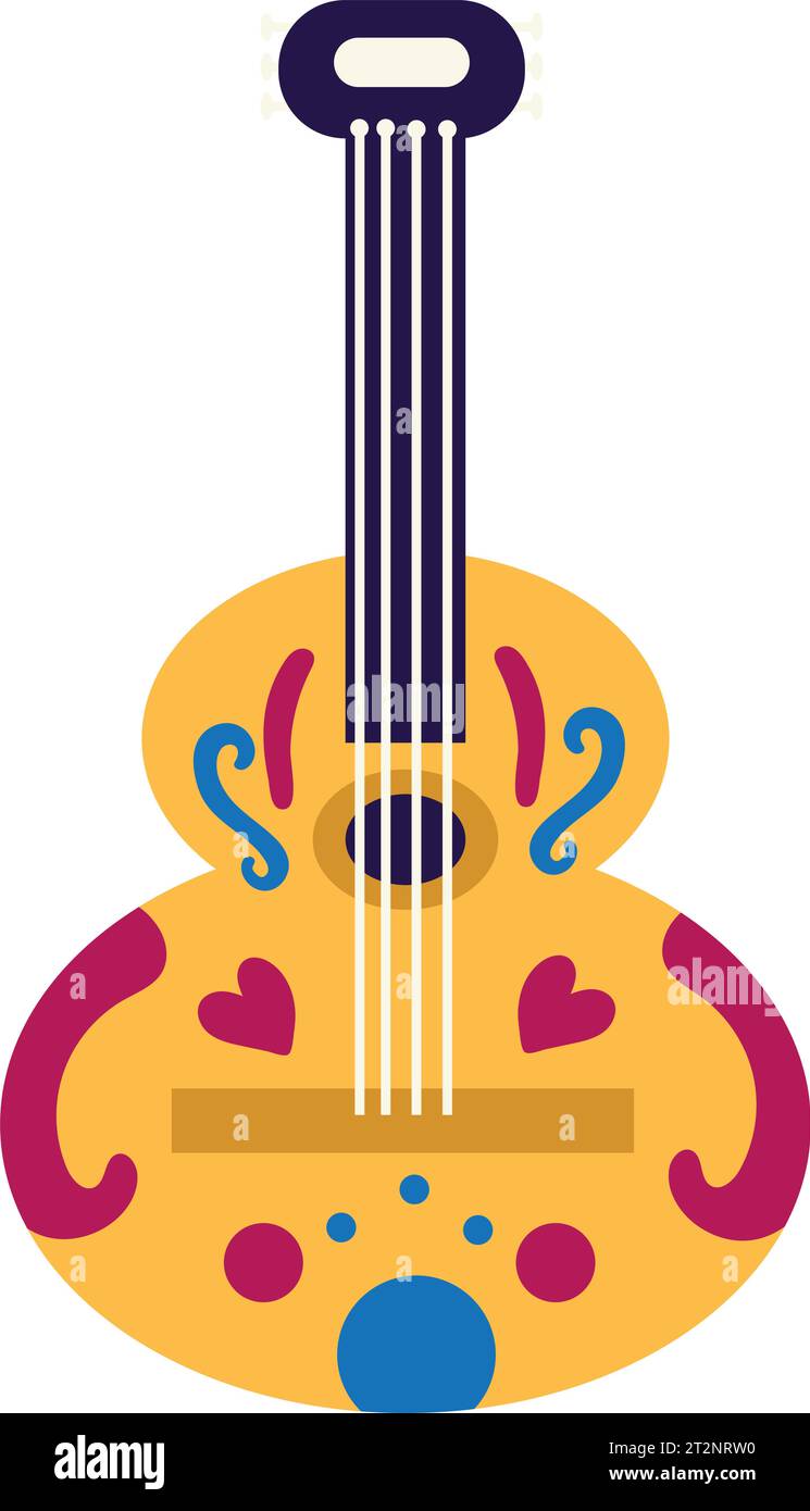 mexican guitar instrument vector isolated Stock Vector Image & Art - Alamy