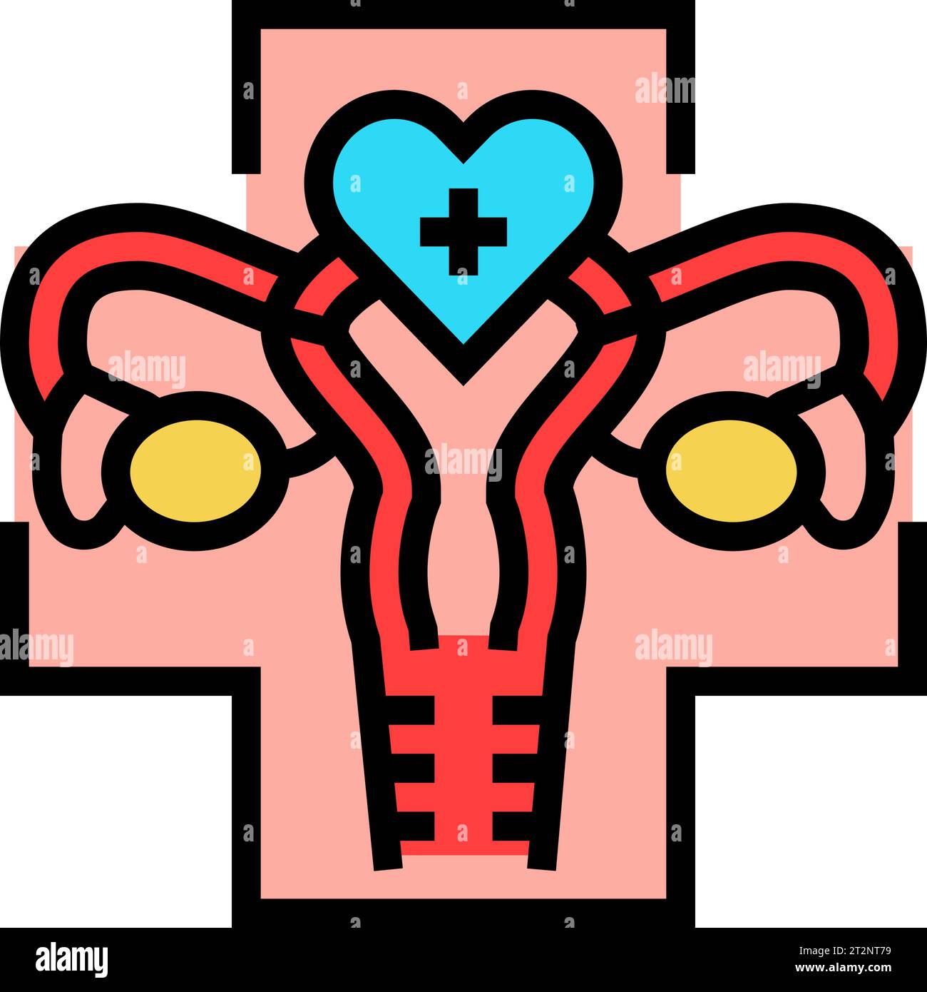 Reproductive Health Gynecologist Color Icon Vector Illustration Stock