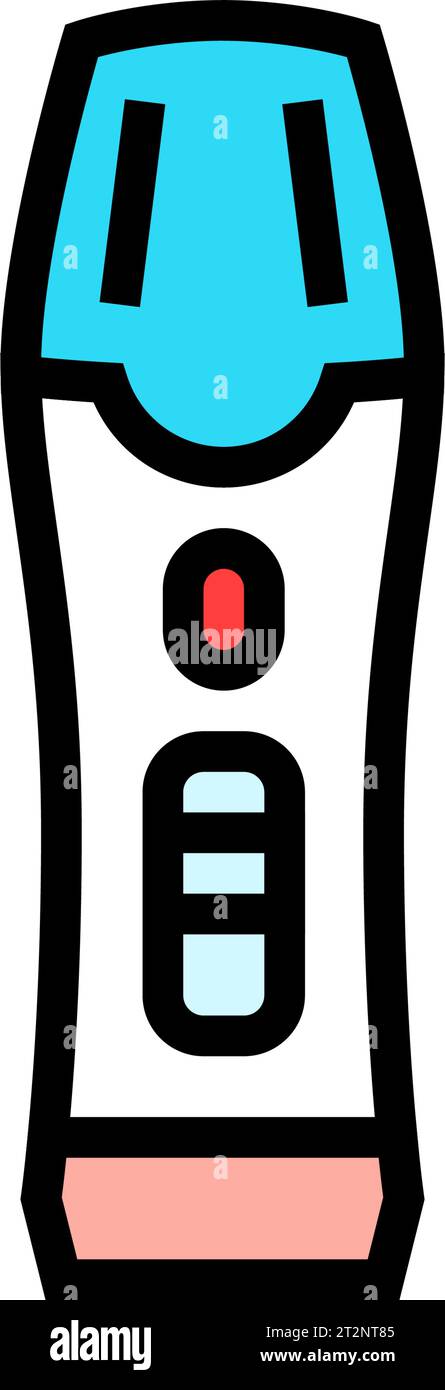 Pregnancy Test Gynecologist Color Icon Vector Illustration Stock Vector