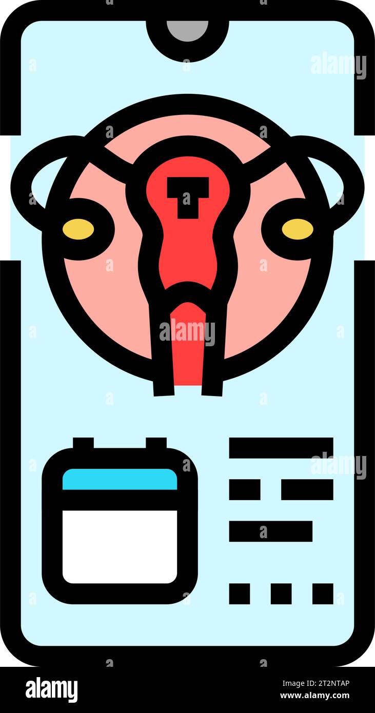 Ovulation Tracking Gynecologist Color Icon Vector Illustration Stock