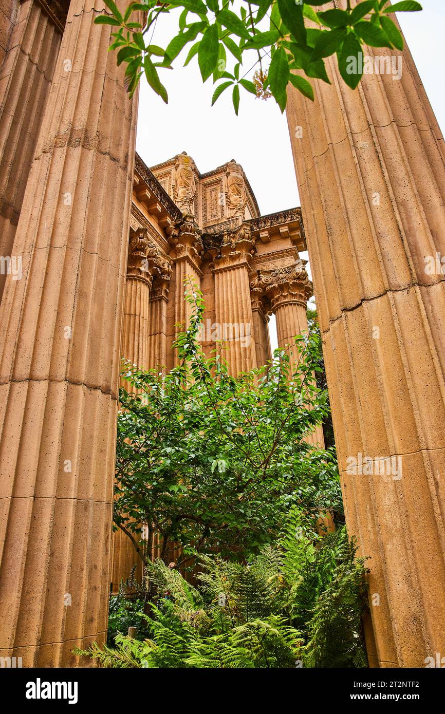 Decaying ruin of Roman Empire colonnade architecture lookalike at ...