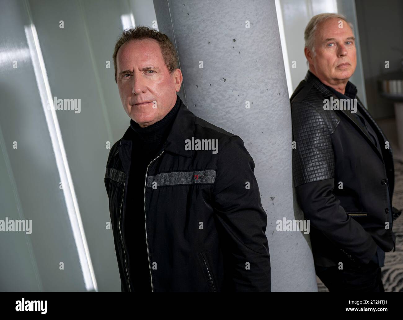 Berlin, Germany. 20th Oct, 2023. Andy McCluskey (l) and Paul Humphreys ...