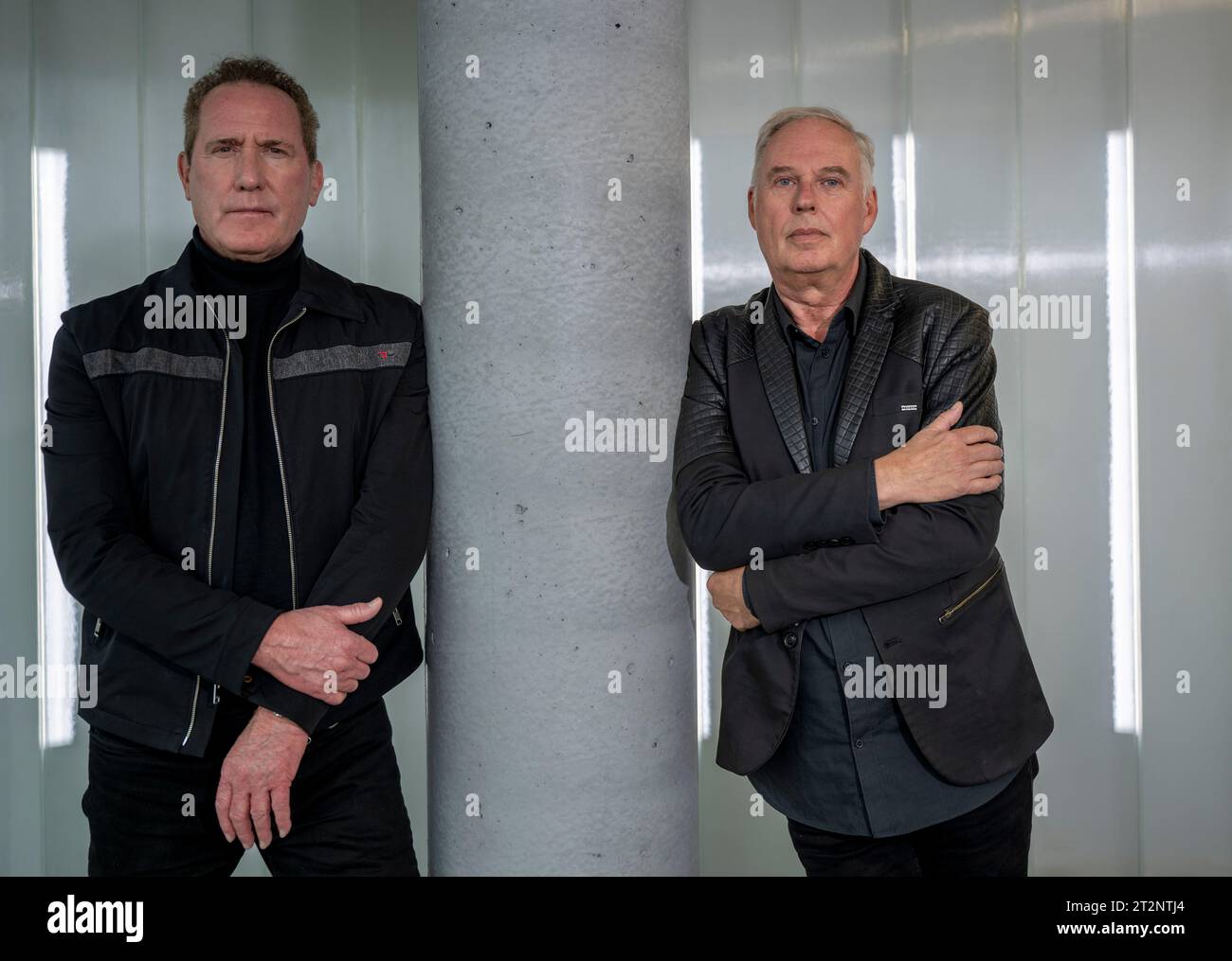 Berlin, Germany. 20th Oct, 2023. Andy McCluskey (l) and Paul Humphreys ...