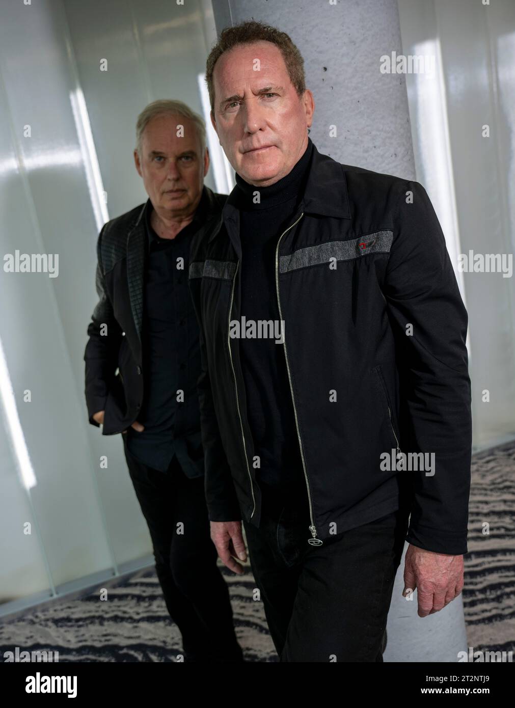 Berlin, Germany. 20th Oct, 2023. Andy McCluskey (r) and Paul Humphreys ...