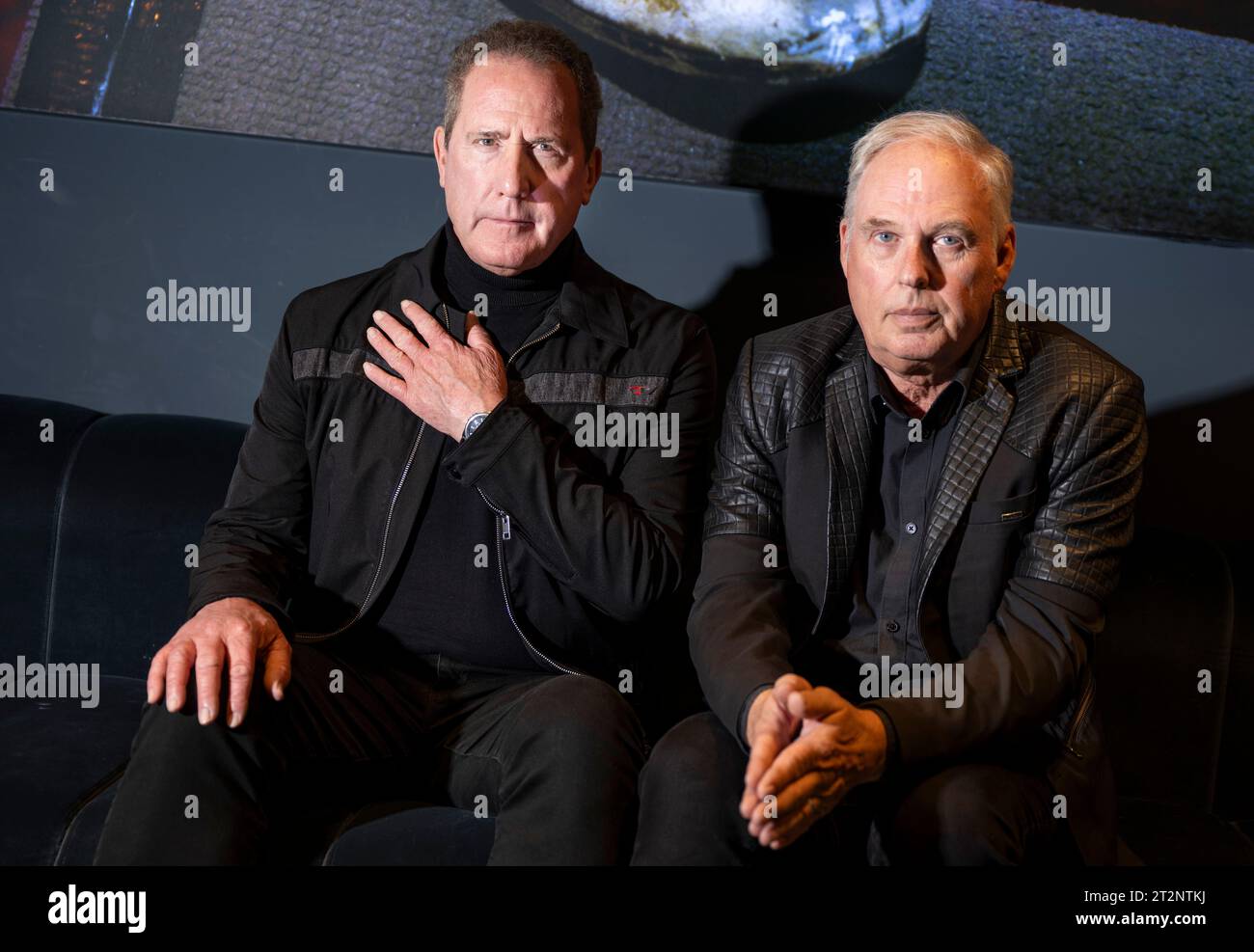 Berlin, Germany. 20th Oct, 2023. Andy McCluskey (l) and Paul Humphreys ...