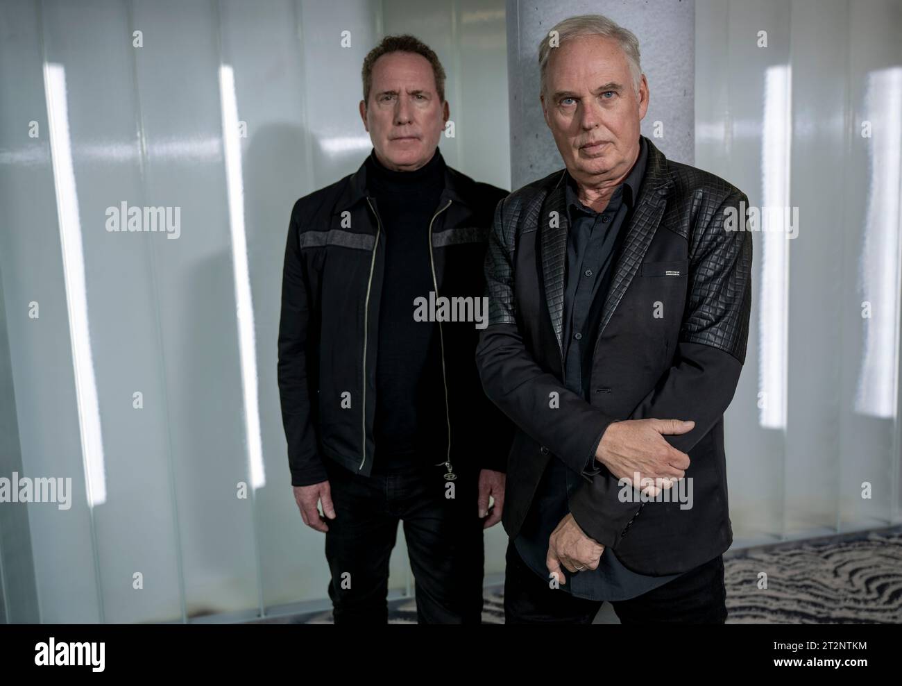 Berlin, Germany. 20th Oct, 2023. Paul Humphreys (r) and Andy McCluskey ...