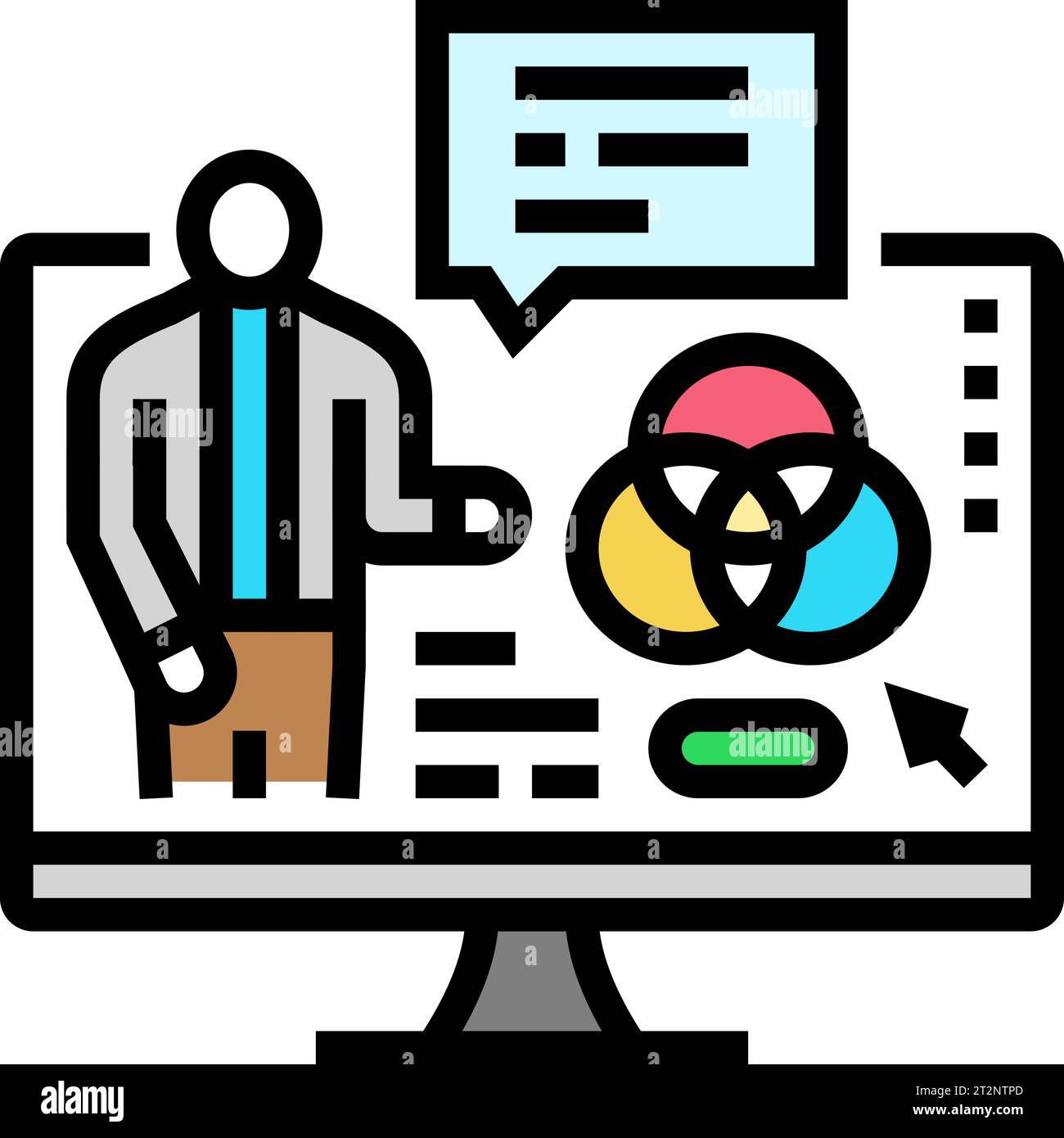 design consultation interior color icon vector illustration Stock ...